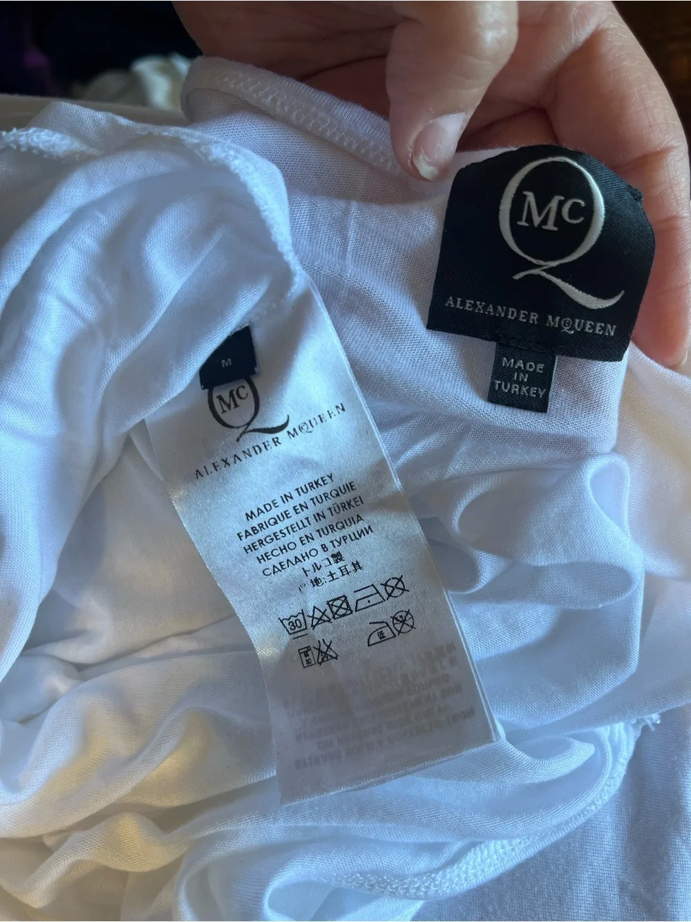 Alexander McQueen | Dresses | Alexander Mcqueen White Sheer Jersey Tank ...
